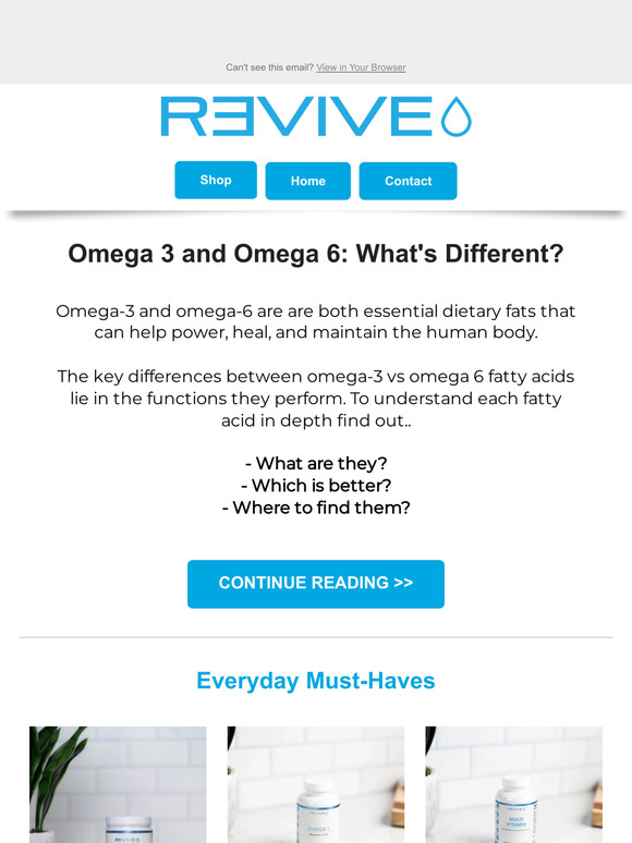 Revive Supplements: Omega-3 VS Omega-6 | Milled