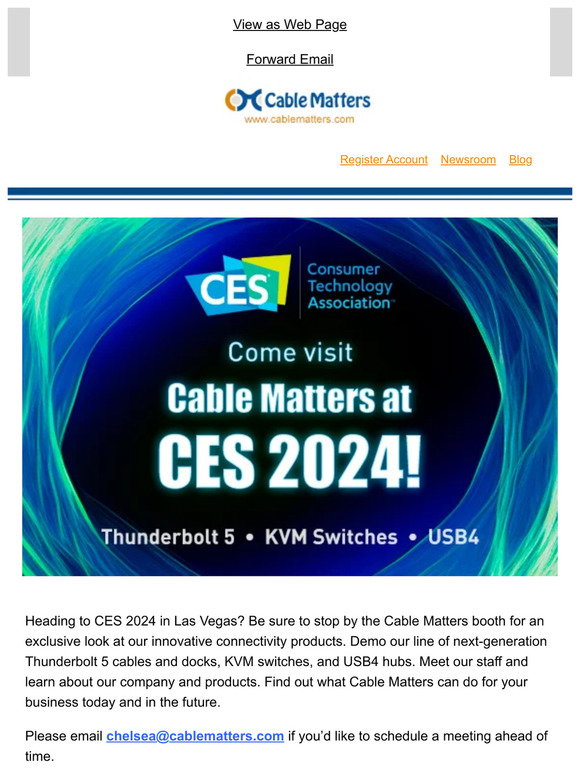 Cable Matters: Cable Matters New Products and CES 2024 | Milled