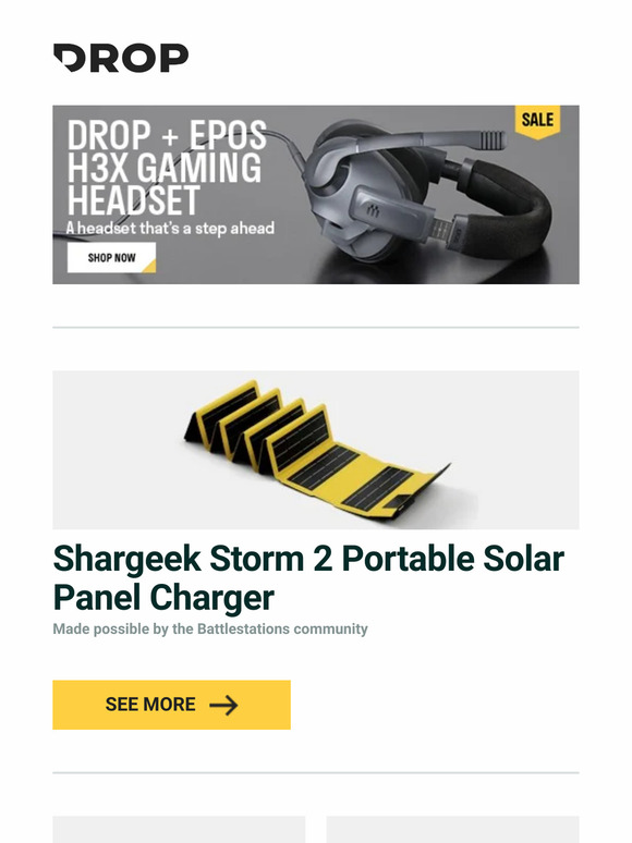Drop: Shargeek Storm 2 Portable Solar Panel Charger, JTK Polycarbonate ...