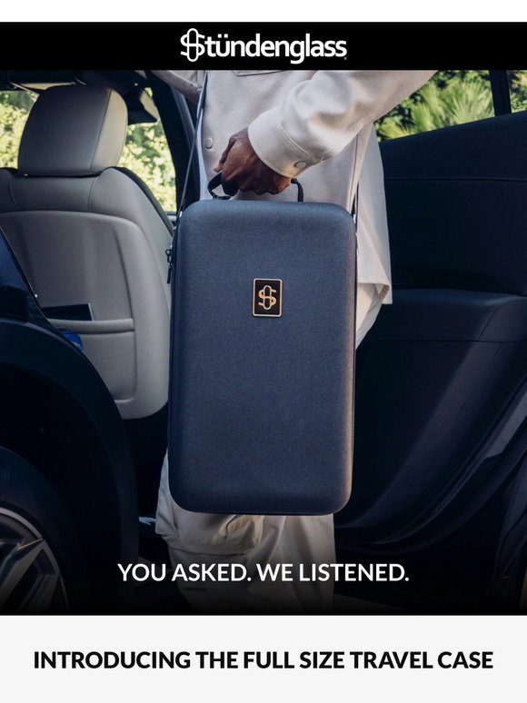 Stundenglass: Introducing the Full Size Travel Case - Now Shipping ...