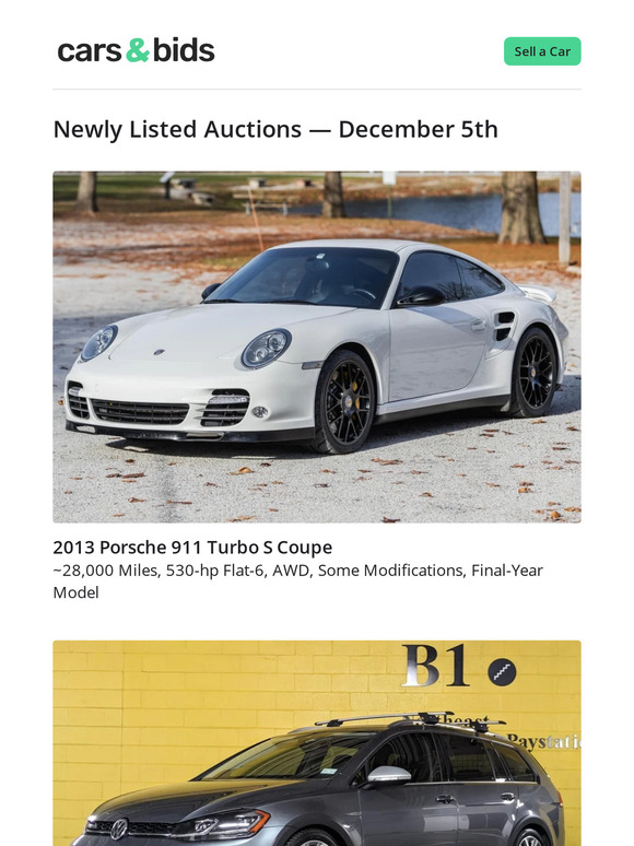 Cars & Bids: Cars & Bids Today | Milled