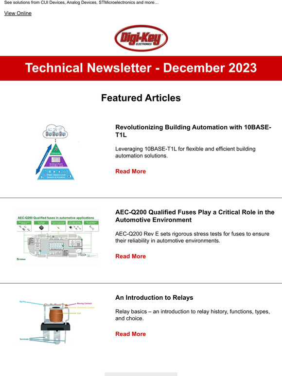 Digi-Key Electronics: Smart Buildings, Automotive Fuses, and Relay ...