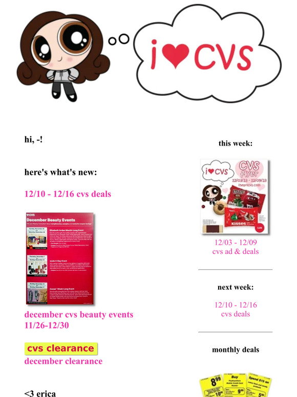 CVS: i heart cvs: 12/10 - 12/16 preview & december beauty events! | Milled