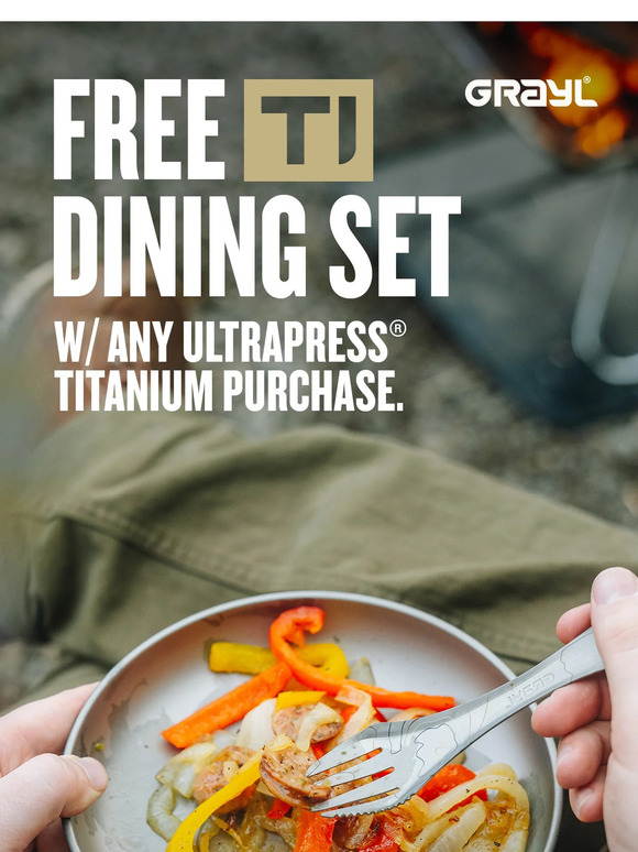 GRAYL: FREE Titanium Dining Set w/ Purchase! | Milled