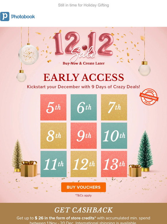 Photobook: 🛍️ VIP Perks: Early Access to 12.12 Sale | Milled