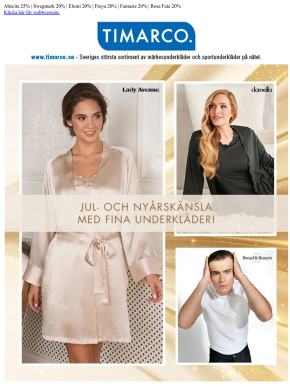 Timarco: Jul-och nyårskänsla med Fina underkläder! | Milled