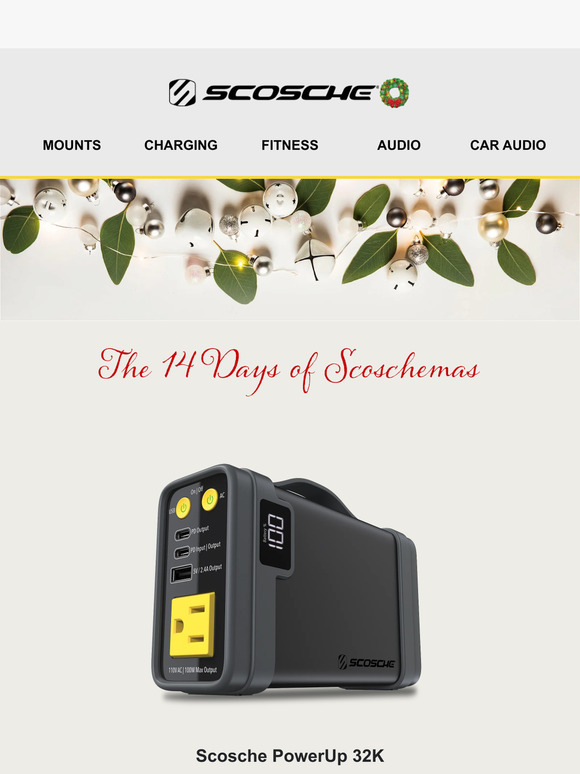 Scosche: 🎄14 Days of Scoschemas Powers Up with Scosche PowerUp 32K ...
