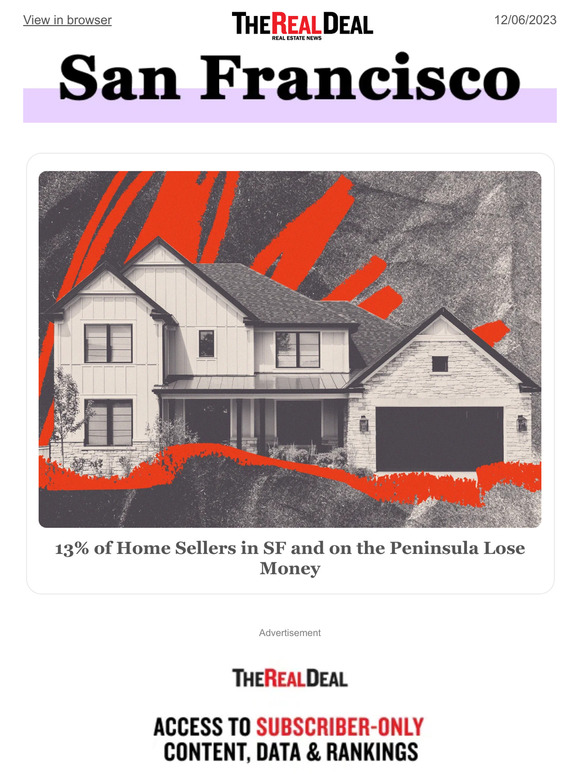 therealdeal: 13% of Bay Area home sellers lose money; Rent-free pop-ups ... therealdeal: 13% of Bay Area home sellers lose money; Rent-free pop-ups ...