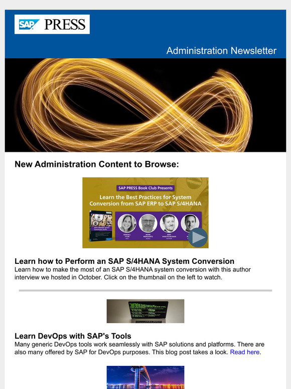 SAP Press: 3 new admin blog posts to explore. | Milled