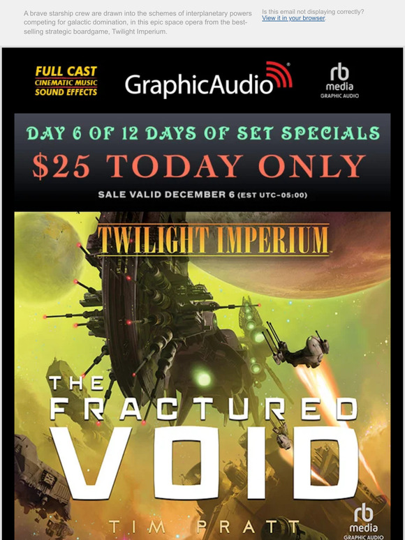 GraphicAudio: Twilight Imperium (Series Set) by Tim Pratt is only $25 ...