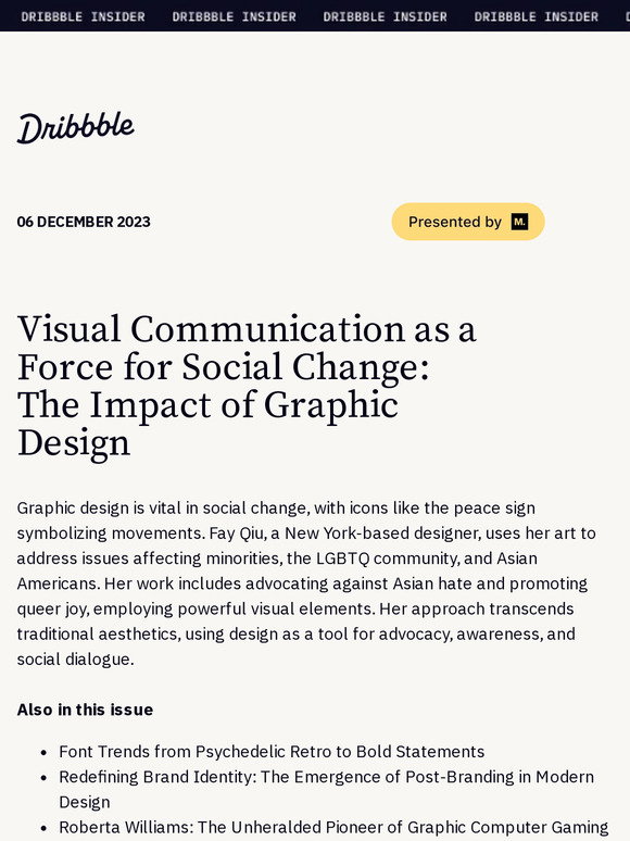 Dribbble: 🌎 Unveiling Design's Power for Change + Dribbble's Must-Have ...