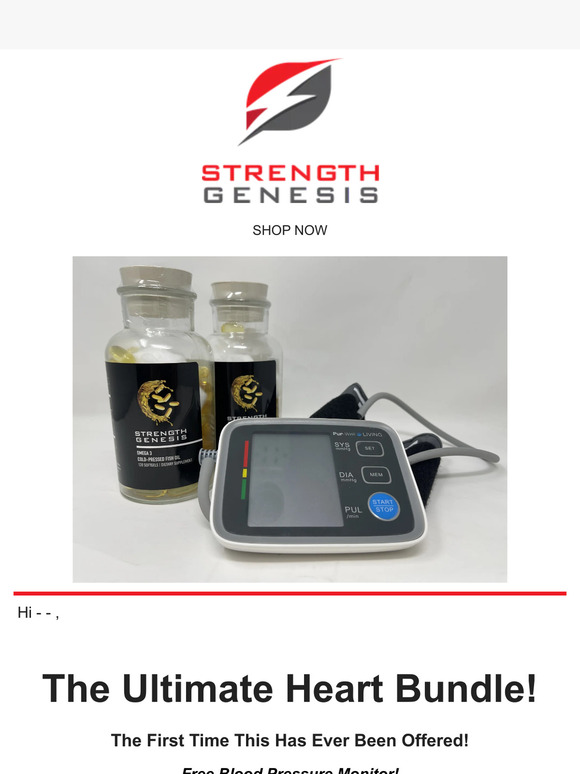 Strength Genesis: FREE Blood Pressure Monitor | Milled