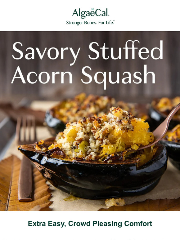 AlgaeCal: Easy, Bone Healthy Stuffed Acorn Squash. | Milled