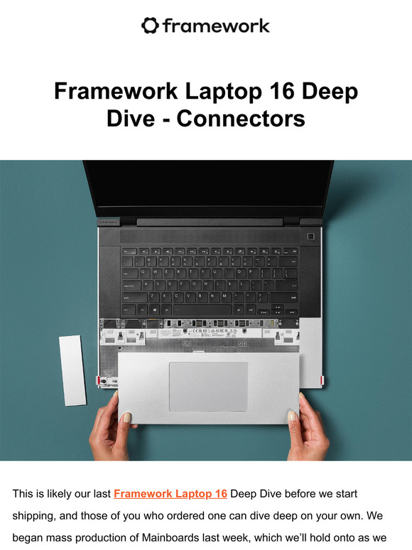 Frame: Framework Laptop 16 Deep Dive - Connectors | Milled