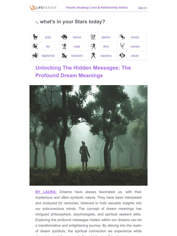 Life Reader: Unlocking The Hidden Messages: The Profound Dream Meanings ...