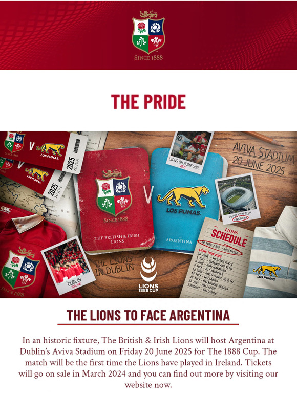 British & Irish Lions: The Lions are coming to Dublin | Milled