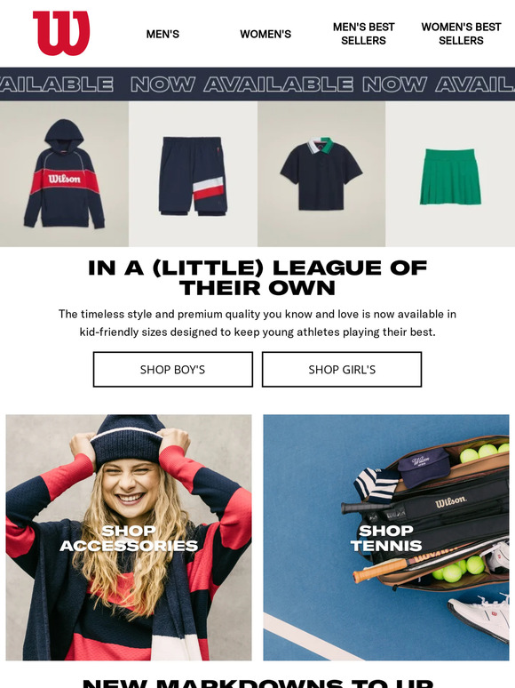 Wilson: NOW AVAILABLE: Kid-friendly sizes! | Milled