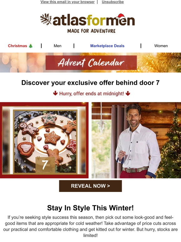 Atlas For Men: 1 exclusive offer everyday with our Advent Calendar | Milled