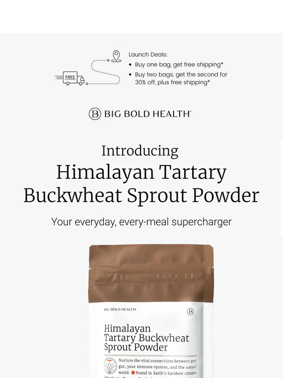 Big Bold Health: (NEW) Himalayan Tartary Buckwheat Sprout Powder🌱 | Milled