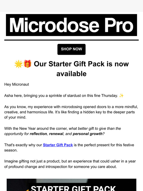 Microdose: 🌟🎁 Our Starter Gift Pack is now available | Milled