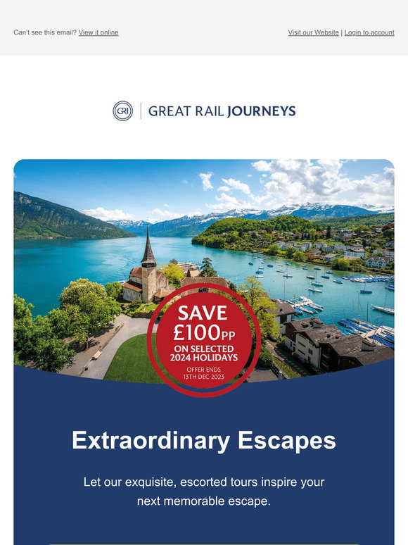 Great Rail Journeys: Extraordinary 2024 escapes are calling | Milled