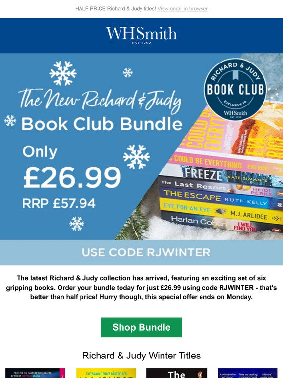WHSmith: New! Richard & Judy 6 Book Bundle 📚 ️ | Milled