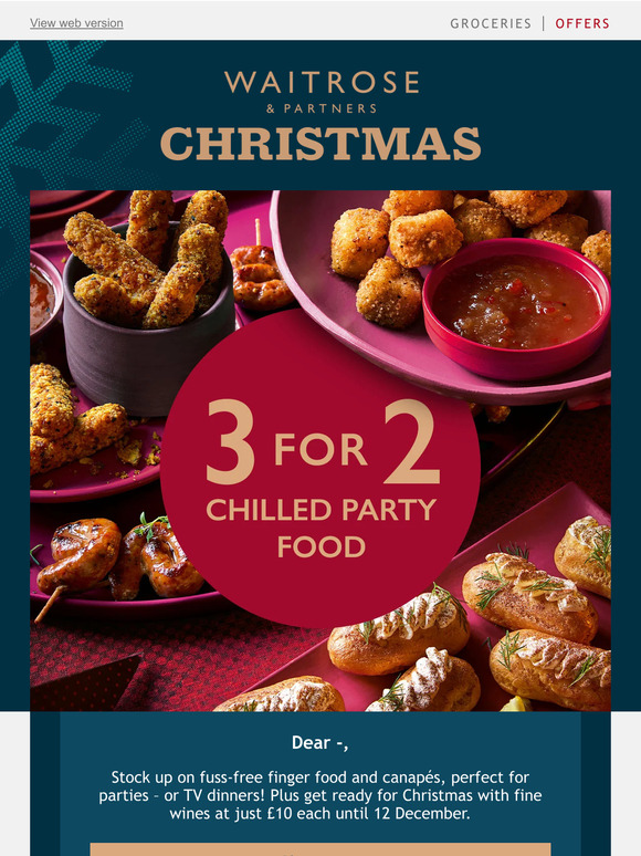 Waitrose: 3 for 2 no-prep party food | Milled