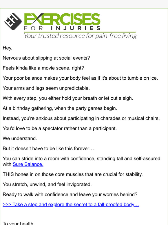 Exercises For Injuries: The Sure Balance Approach to Fall Prevention ...