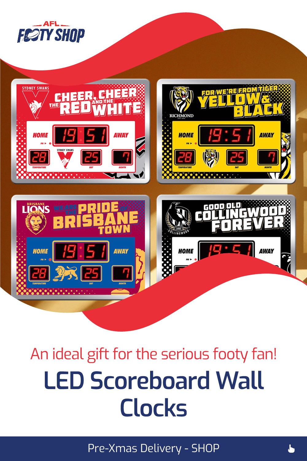 AFL Footy Shop: 🎁AFL Scoreboard Clocks - a great gift for the footy ...