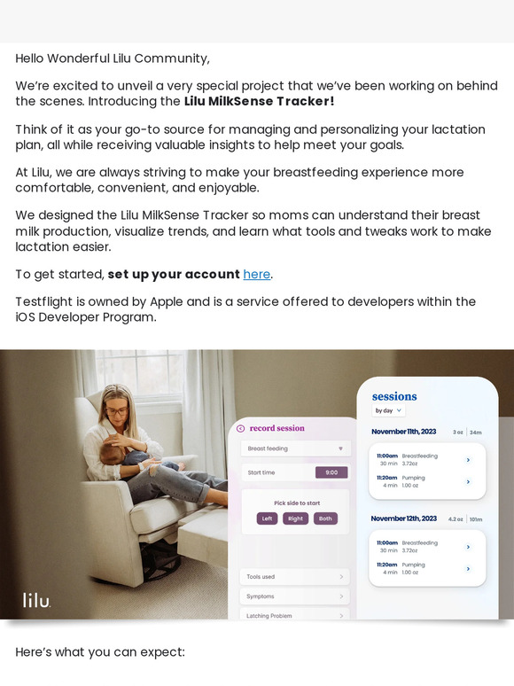 Lilu: Say hello to the Lilu MilkSense Tracker! | Milled