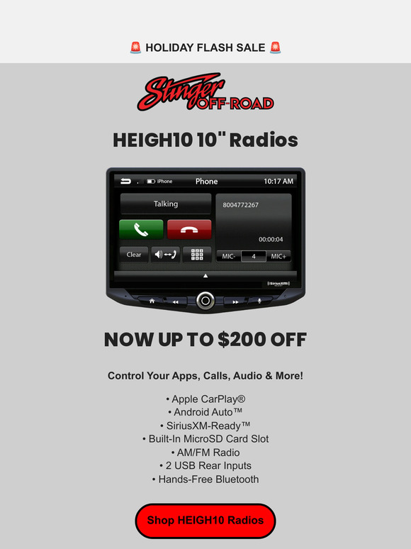 Stinger Off-Road: 10" Radios Are Now Even Lower Pricing! | Milled