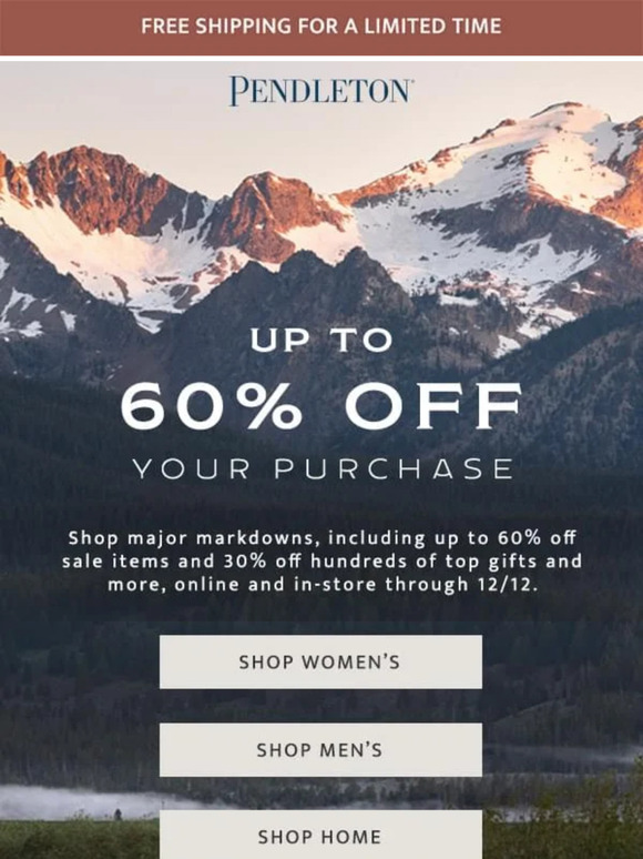 Pendleton: Up to 60% off online and in-store | Milled