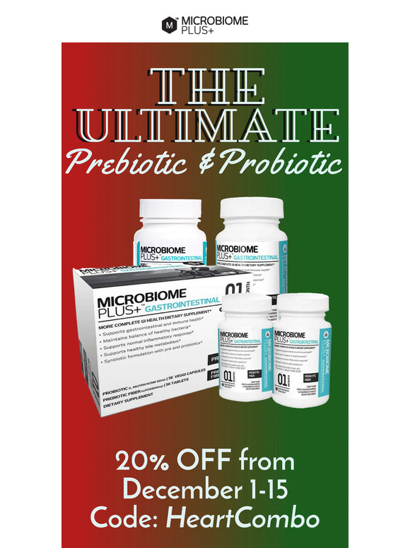 Microbiome Plus: 20% Off Our Best Selling Prebiotic and Probiotic Combo ...