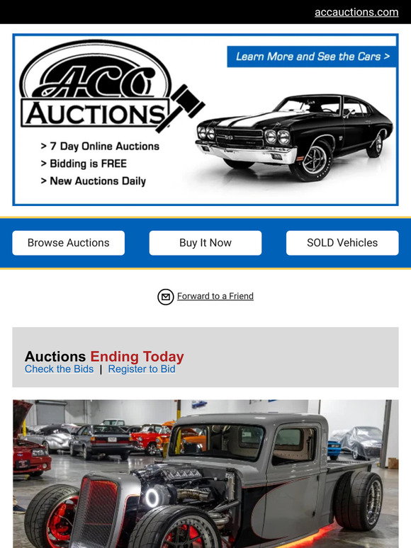 All Collector Cars: Thurs. 🚘 ACC Auctions | Milled