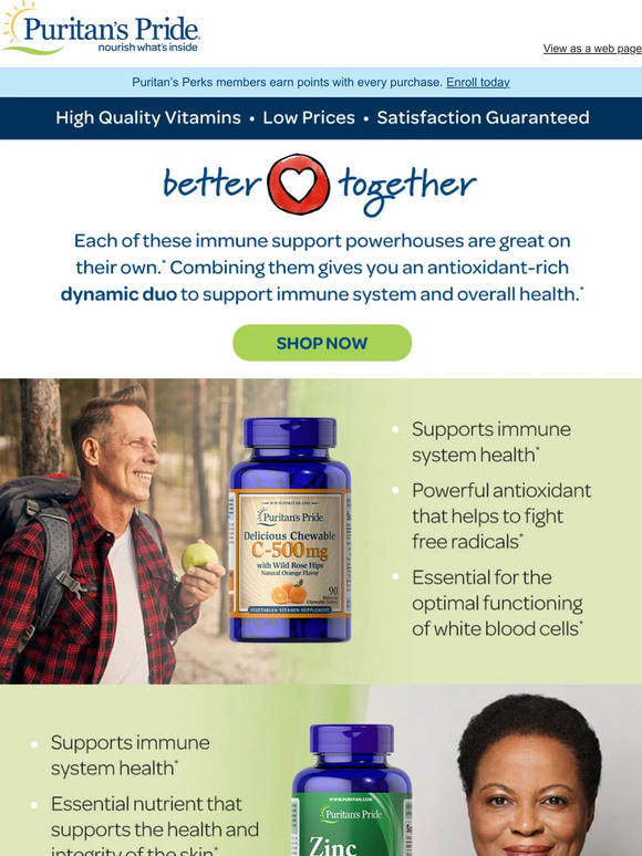 Puritan's Pride: The immunity supplement duo | Milled