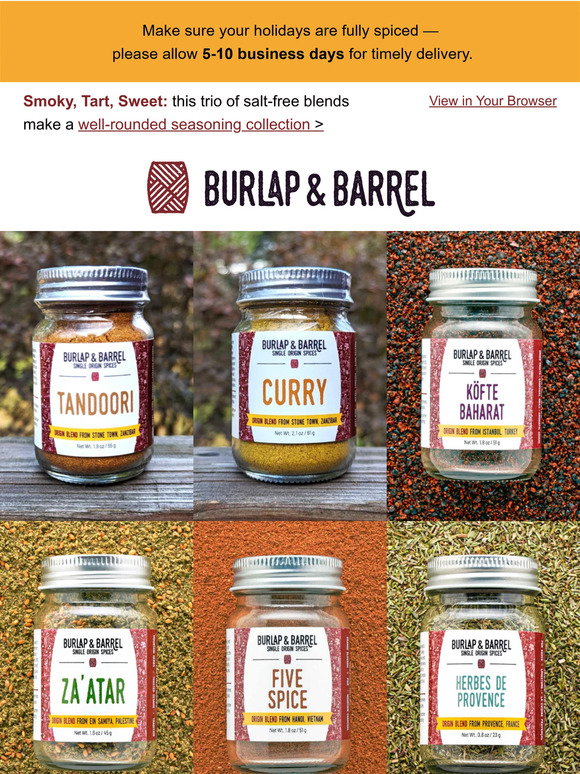 Burlap & Barrel: A 6-Pack Collection of Uniquely Traditional Flavors ...