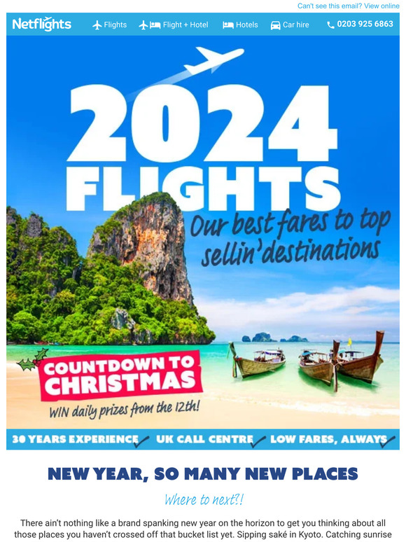 Netflights: You're going places in 2024! | Milled