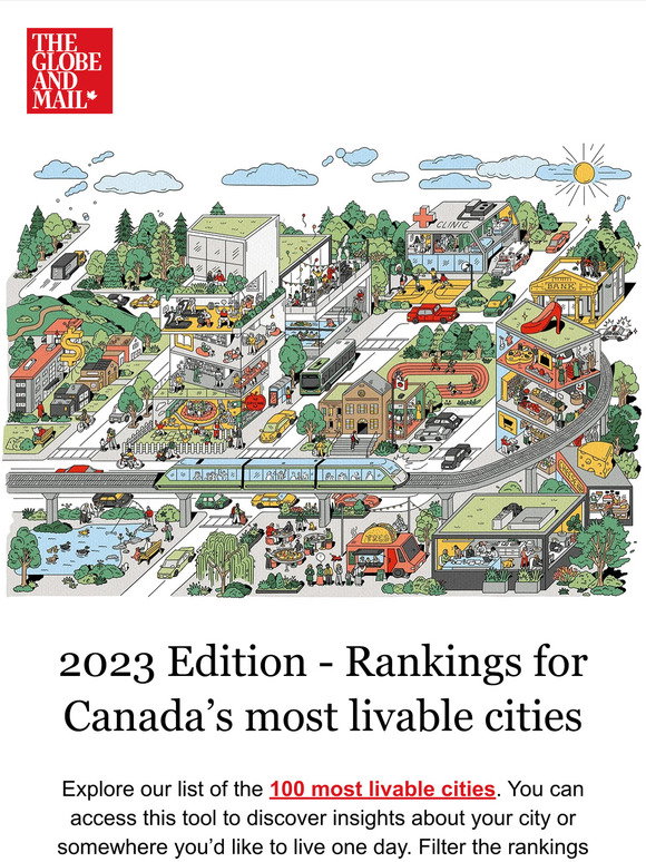 The Globe and Mail: Explore our list of the 100 most livable cities in ...