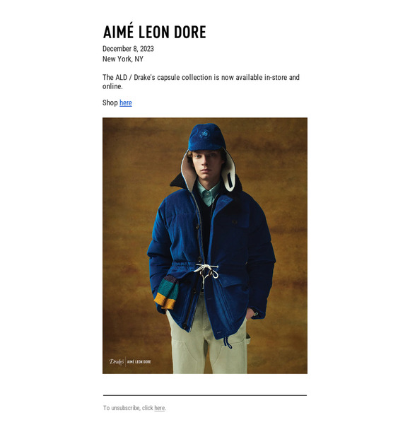 Aimé Leon Dore: ALD / DRAKE'S CAPSULE COLLECTION NOW AVAILABLE | Milled
