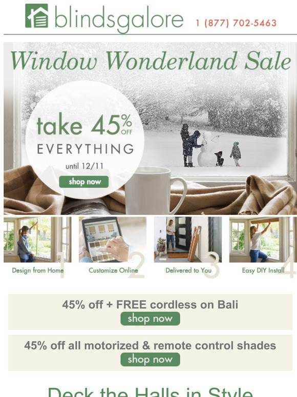 Blindsgalore: Create a Window Wonderland with 45% Off + More | Milled