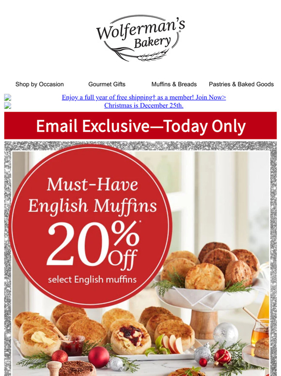 Wolferman's: Take 20% off Wolferman’s exclusively made English muffins ...