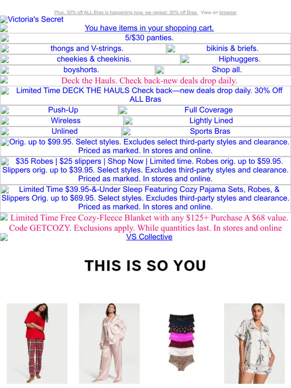 Victoria's Secret Email Newsletters: Shop Sales, Discounts, and Coupon ...