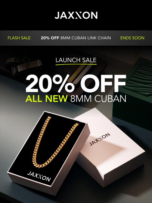 Jaxxon: 20% OFF The NEW Cuban Link Chain - 8MM | Milled