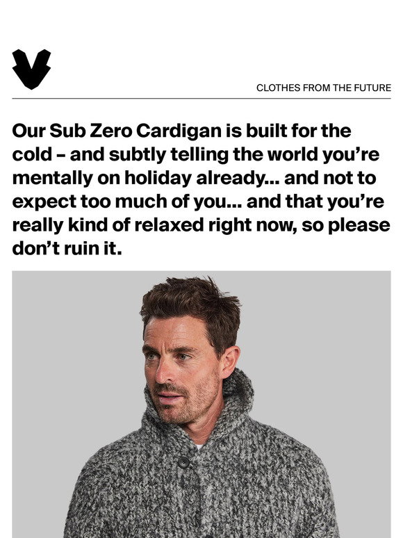 Vollebak: The Sub Zero Cardigan. Built for the cold. | Milled