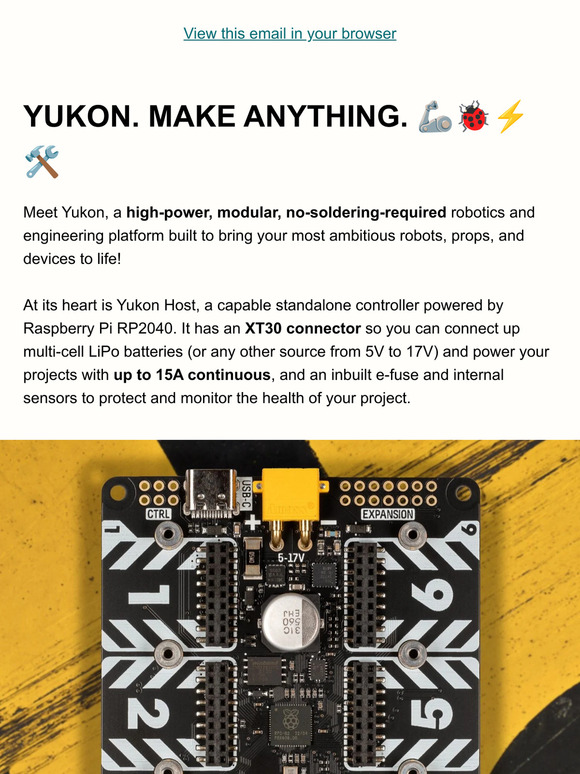 Pimoroni: Yukon Modular Robotics. RPi 5 NVMe/PCIe Base. Christmas. | Milled