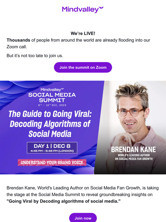 Mindvalley: Learn from Brendan Kane on How to go Viral | Milled