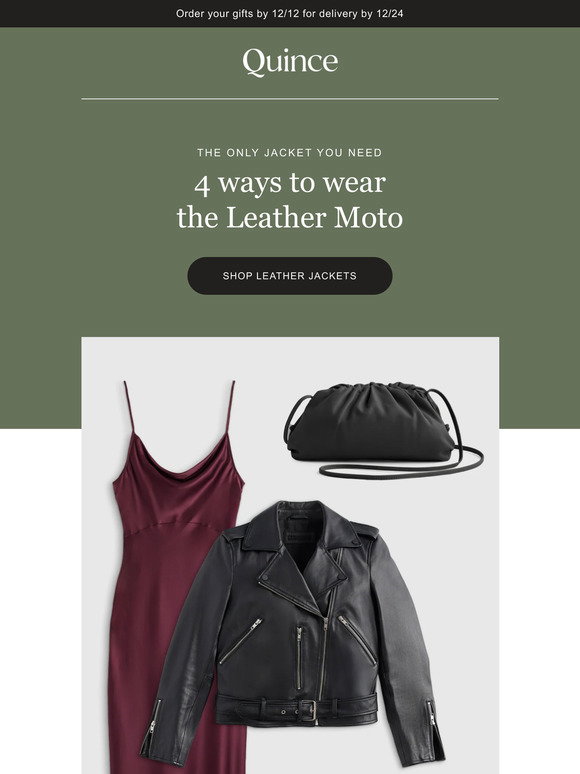 Quince: One leather jacket, 4 ways to wear it | Milled