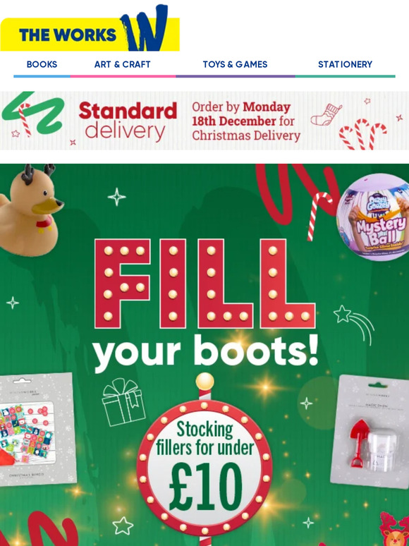 The Works: Fill your boots! Stocking fillers for under £10 | Milled