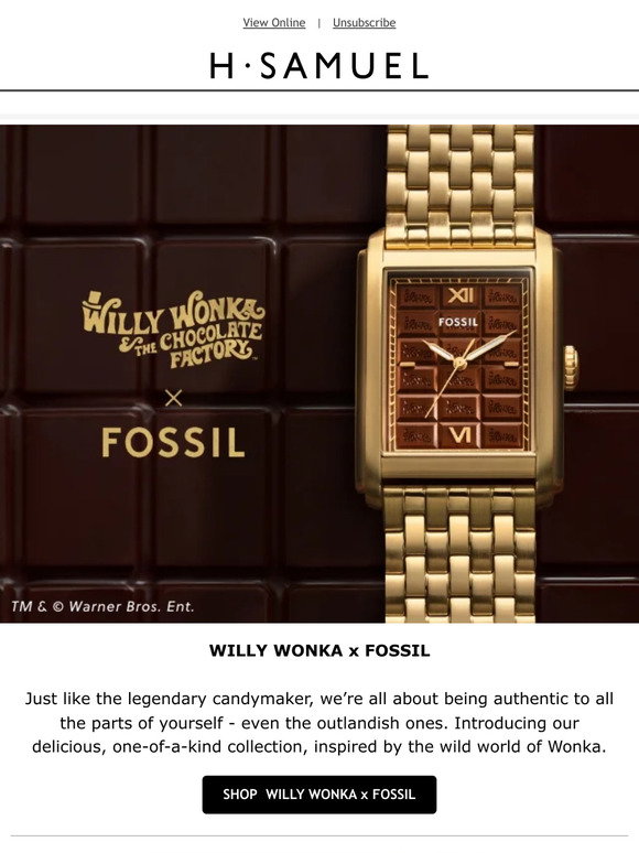 H. Samuel: Willy Wonka x Fossil now available at H Samuel | Milled