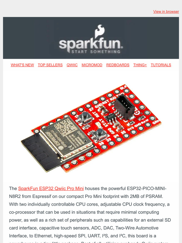 SparkFun: Mini, Mighty, and Full of Light: ESP32 Pro Mini and AS7331 ...